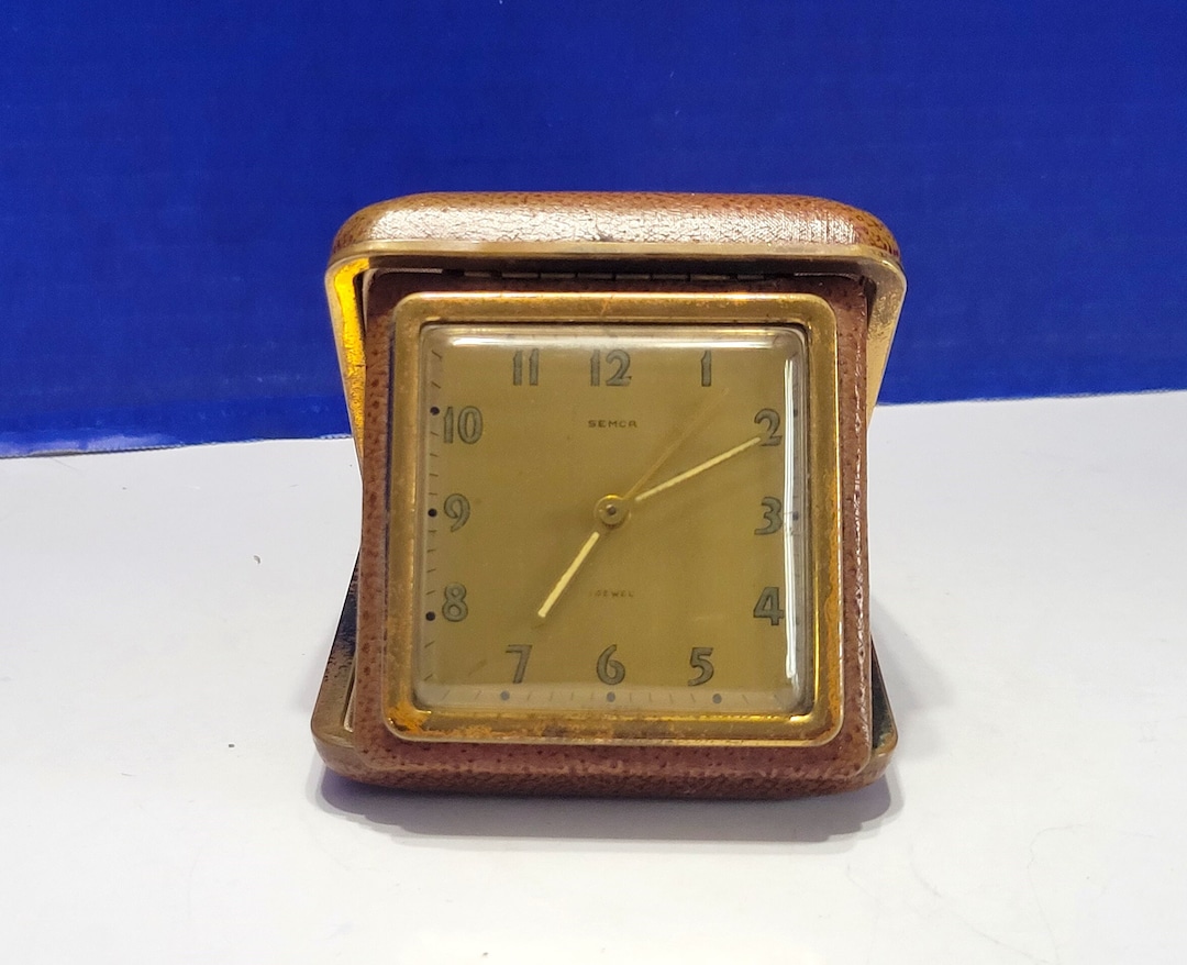 Vintage Semca Travel Alarm Clock in Foldable Case Works - Etsy