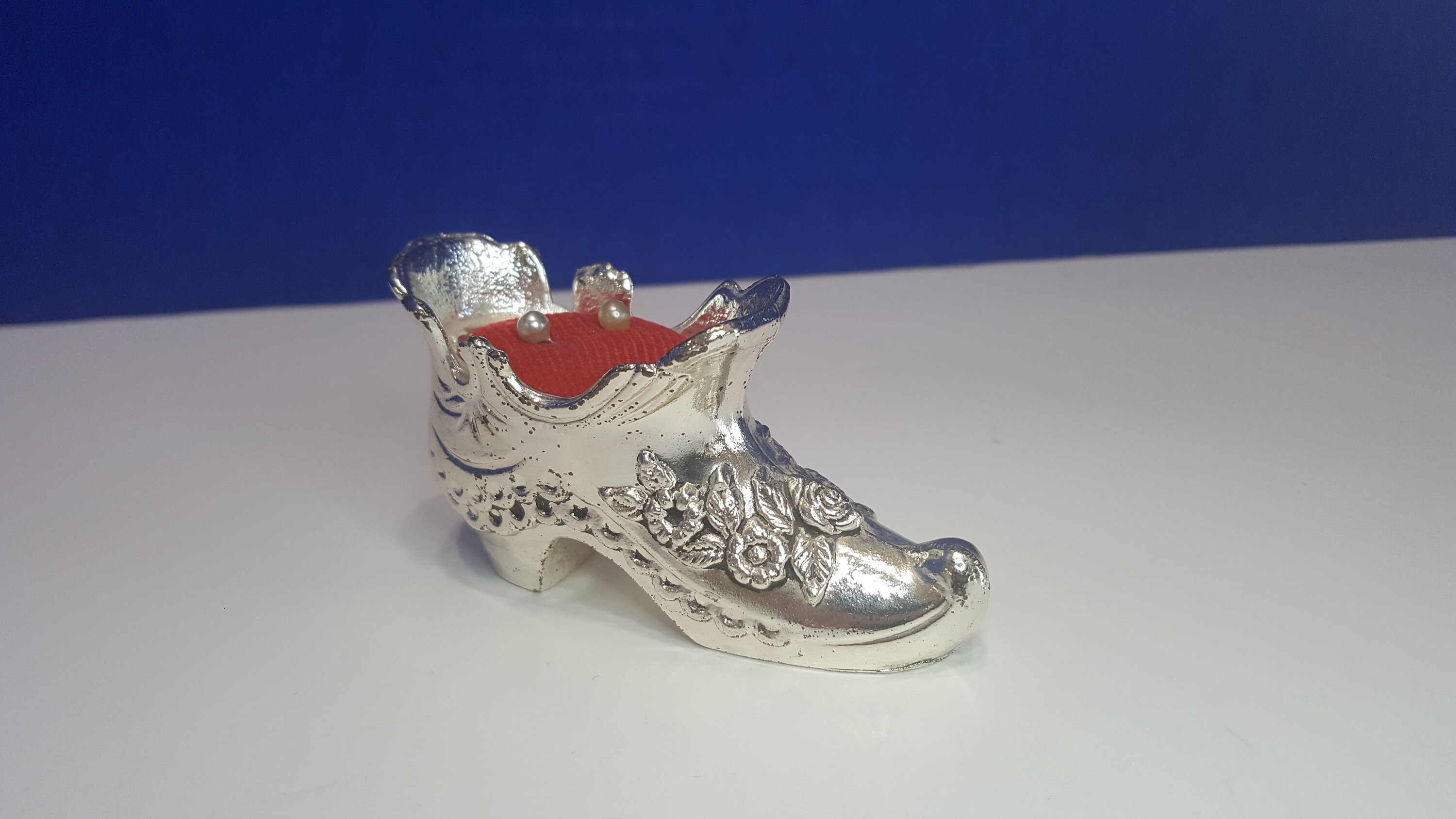 Victorian Metal Shoe Pin Cushion