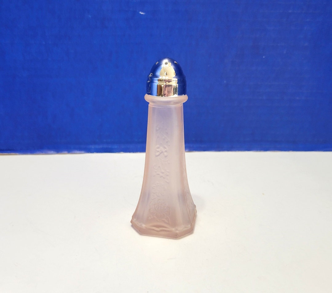 Vintage Frosted Pink Depression Glass Salt or Pepper Shaker Mayfair ...