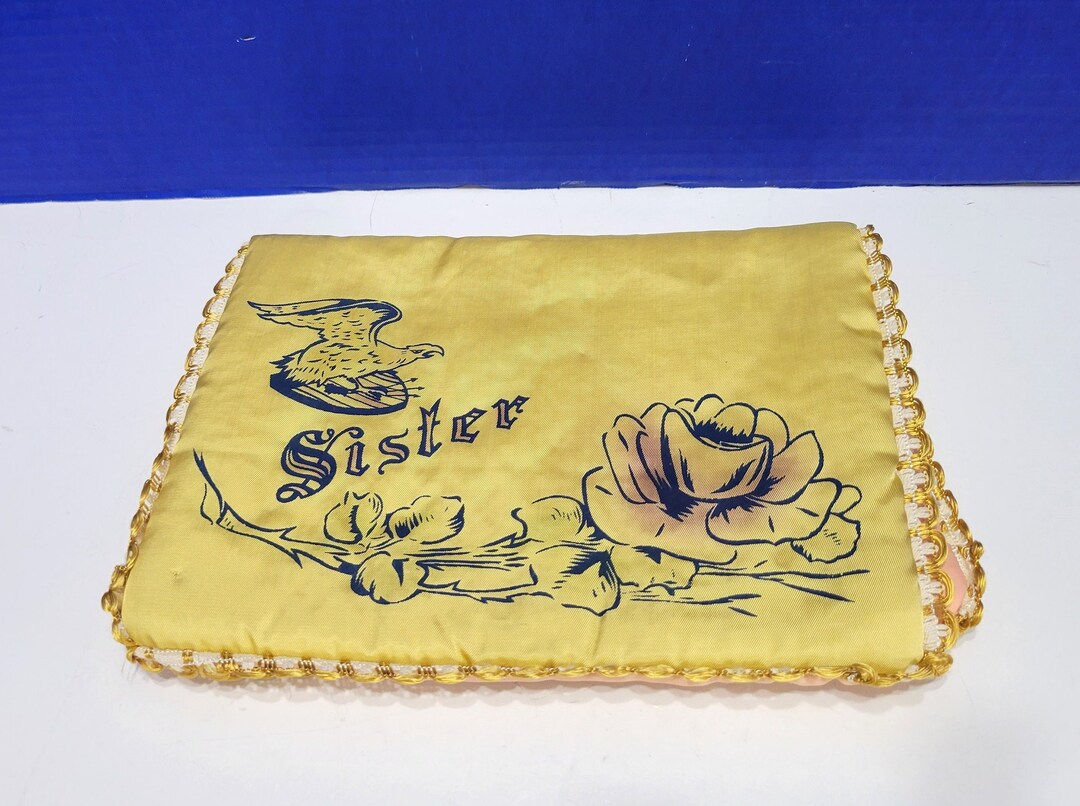 Vintage Silk Book Cover to Sister US Army Forget Me Not - Etsy