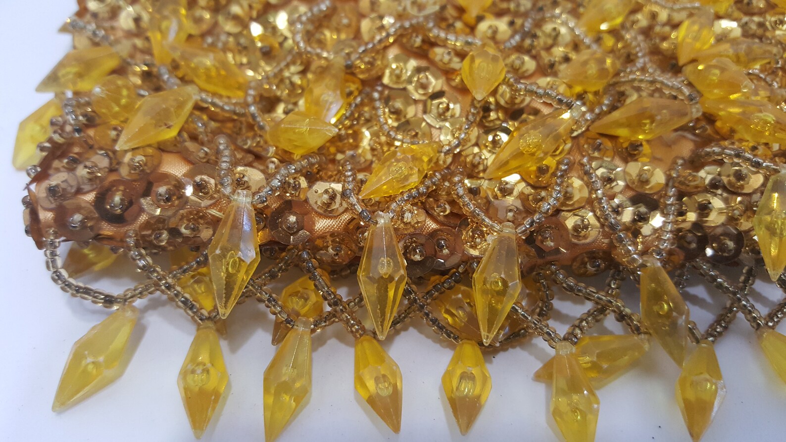 Vintage Gold Hanging Sequins Wristlet Purse | Etsy