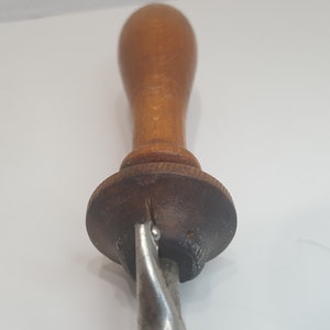 Antique Victorian Hair Curling Iron Rod With Wood Handle - Etsy