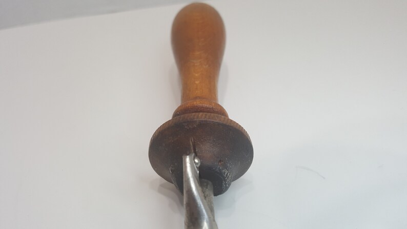 Antique Victorian Hair Curling Iron Rod With Wood Handle - Etsy