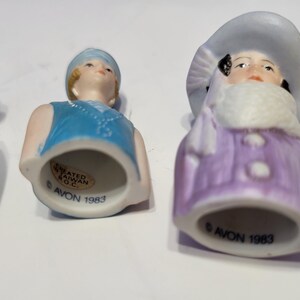 Vintage Avon Ladies of Fashion Ceramic Thimbles Large Set - Etsy