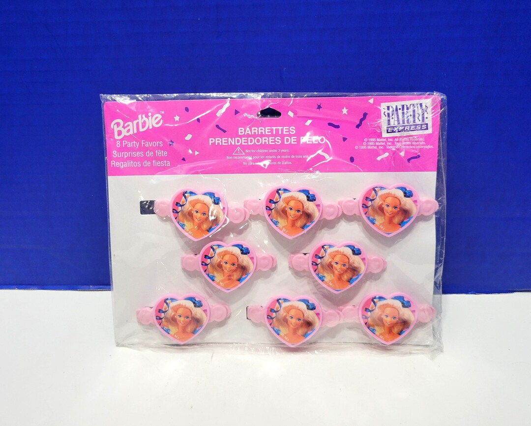 Vintage 1995 Barbie Hair Clips Party Favors New Old Stock - Etsy