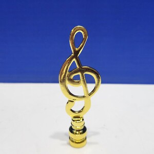 Vintage Gold Metal Treble Clef Music Lamp Finial - Etsy