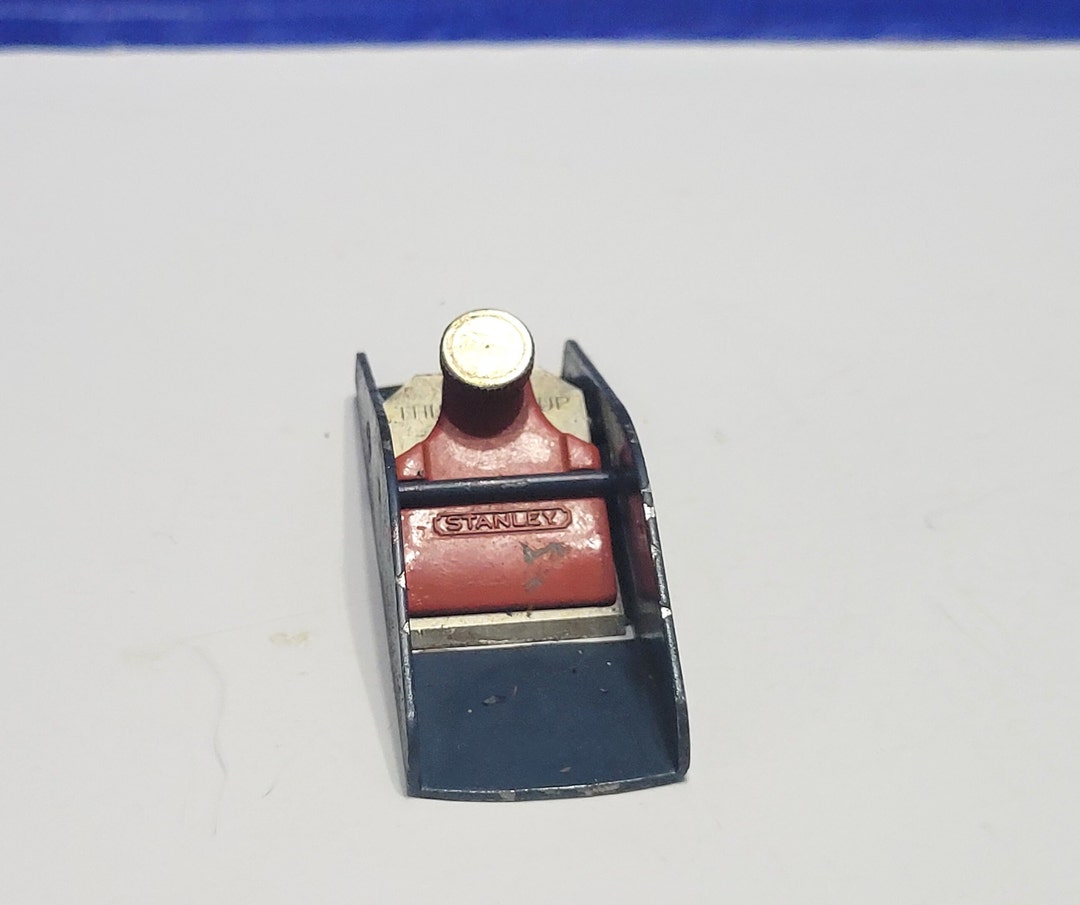 Vintage Miniature Stanley Wood Plane Red and Blue Metal - Etsy