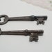 2 Antique Long Metal Skeleton Keys - Etsy