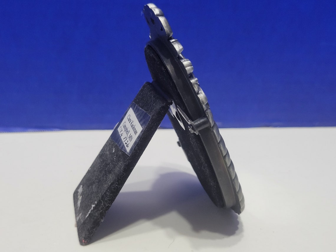 Vintage Small Oval Pewter Picture Frame With Flapper Girl - Etsy