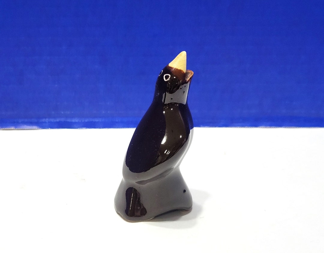 Vintage Ceramic Dark Brown Pie Bird - Etsy