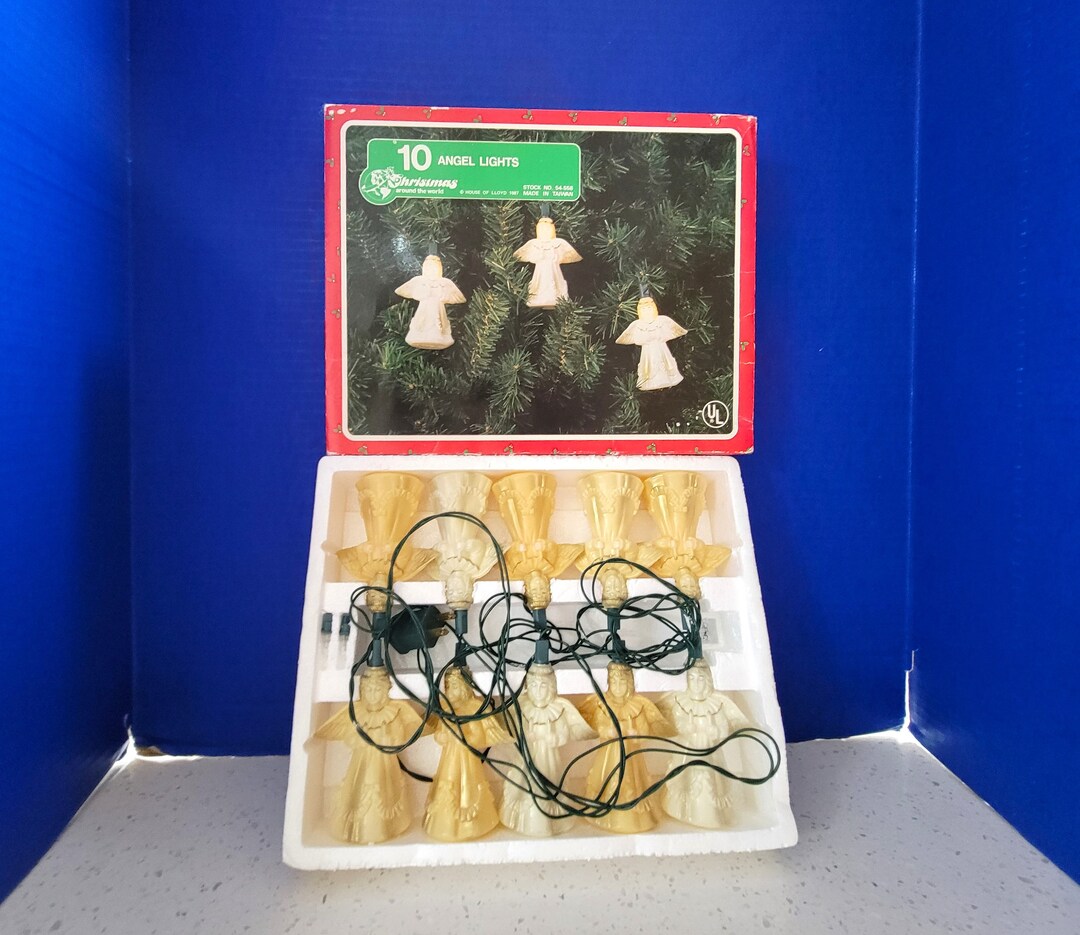 Vintage Christmas Around the World Angel String Lights in Box - Etsy