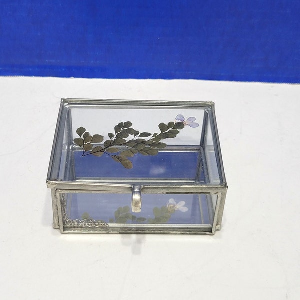 Vintage Glass Box - Etsy