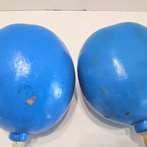 Vintage Tropical Maracas Blue With Wood Handles - Etsy