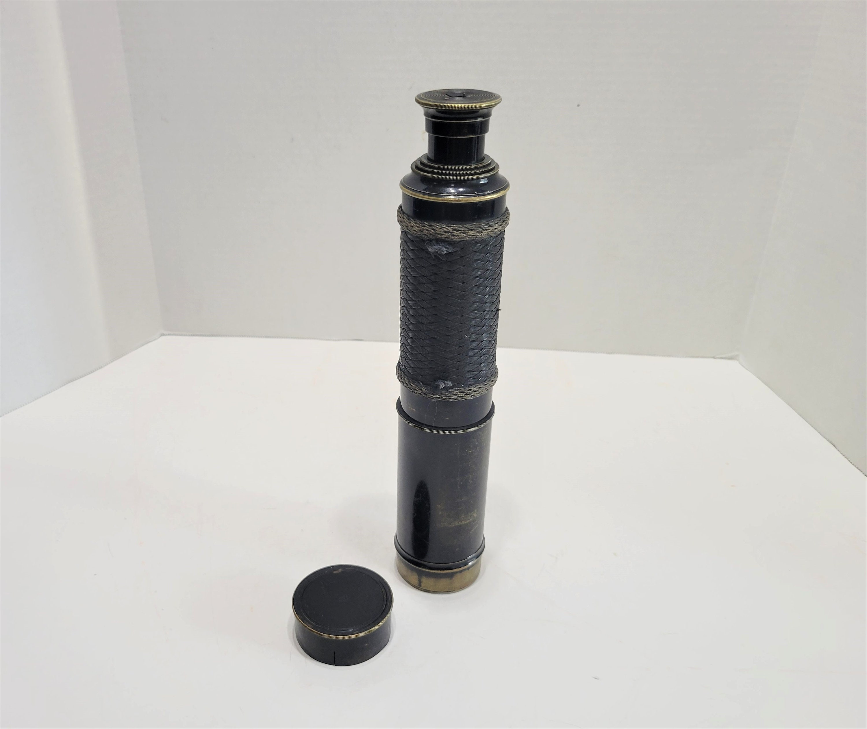 Vintage Black Metal Telescope Long Nautical Scope Made in France