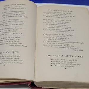1907 Vintage Poems and Rhymes Hardcover Red Book - Etsy