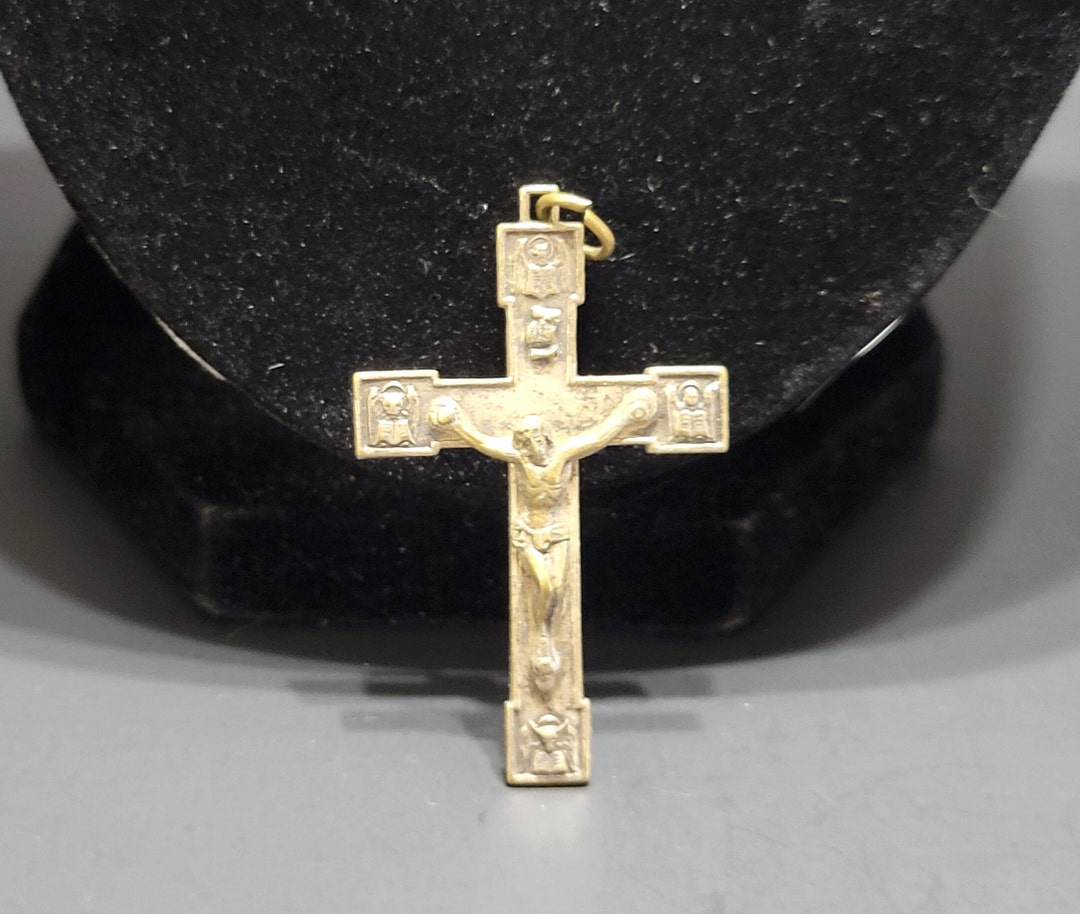 Vintage Cross Crucifix Pendant Pope Pius XII Catholic Jewelry - Etsy