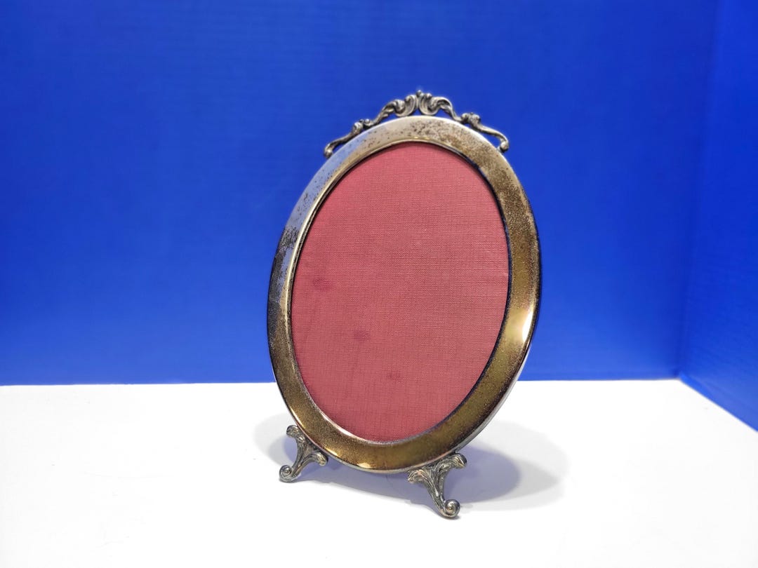 Vintage Silverplate Oval Standing Picture Frame 6.75 X 5 - Etsy
