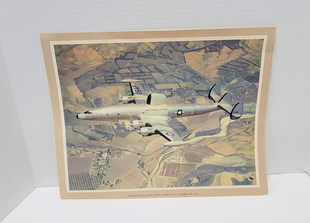 Vintage US Airforce Lockheed Radar Super Constellation Airplane ...