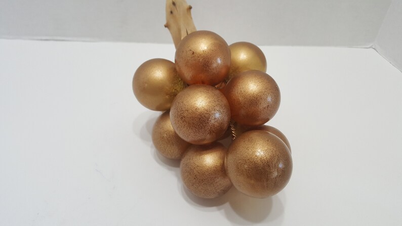 Midcentury Bunch of Gold Lucite Grapes on Drift Wood - Etsy