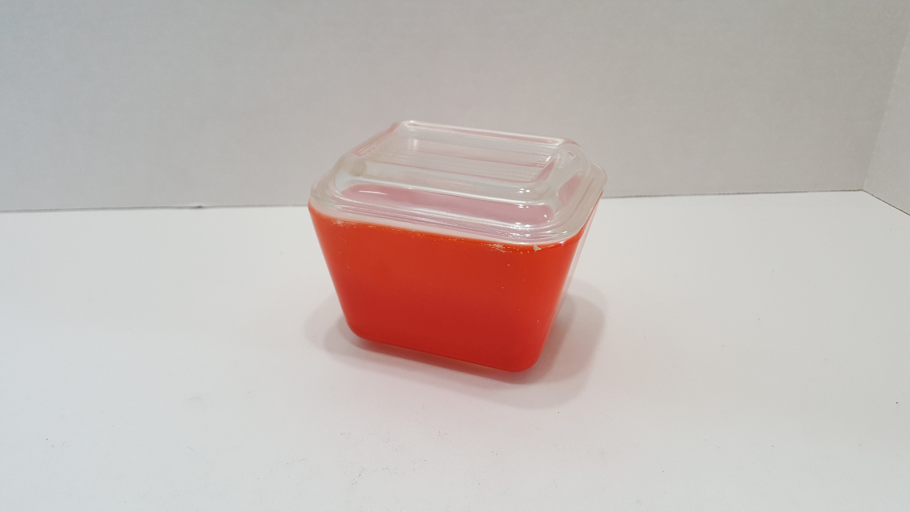 Vintage Pyrex Light Red Small Square Refrigerator Dish With - Etsy
