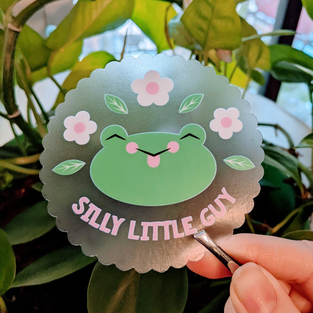 Silly Little Guy Frog Clear Sticker - Etsy