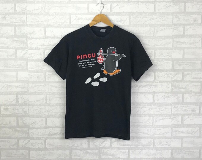 Rarevintage 90's PINGU Cartoon Tshirt Small Logo Printed Hip Hop Swag ...