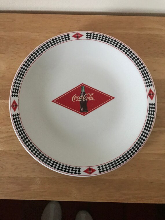 Large Coca-cola Plate/platter/chop Plate Diamond Design | Etsy