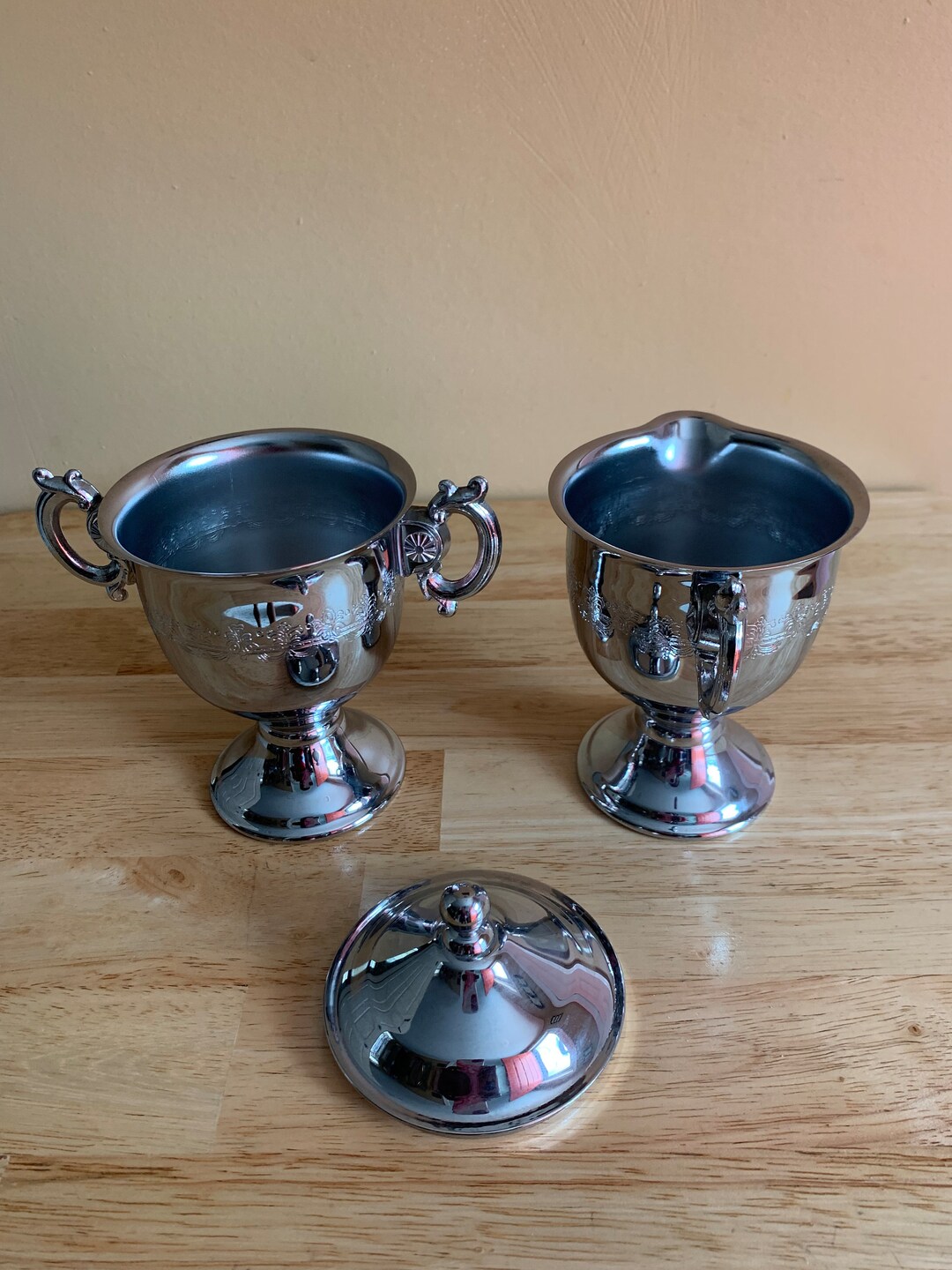 Sterling Silver* Two Piece Double Handles* Pedestal *lidded Sugar Bowl ...