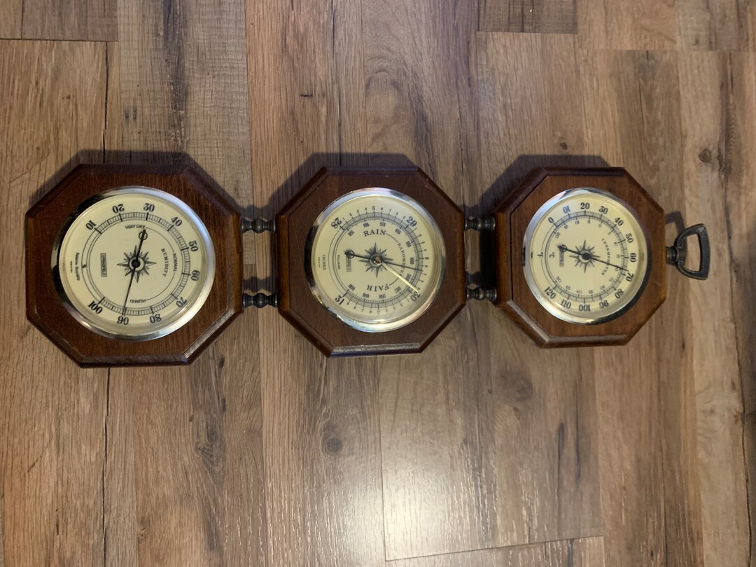 Vintage* SPRINGFIELD* Barometer*temperature* Humidity* Displayed ...