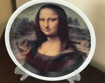 Collectible Plates Mona Lisa Art,6.5 Hand Painted Decorative Mona Lisa ...