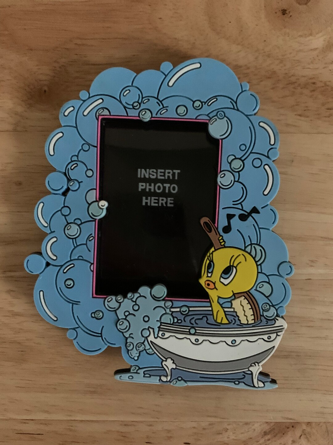 Tweety Bird Blue & White Rubber Frame* Magnet Back Picture Frame* 1998 ...