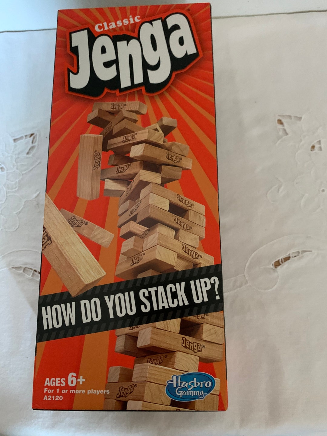 Classic JENGA "how Do You Stack Up" Genuine Hard Wood Blocks* Board ...