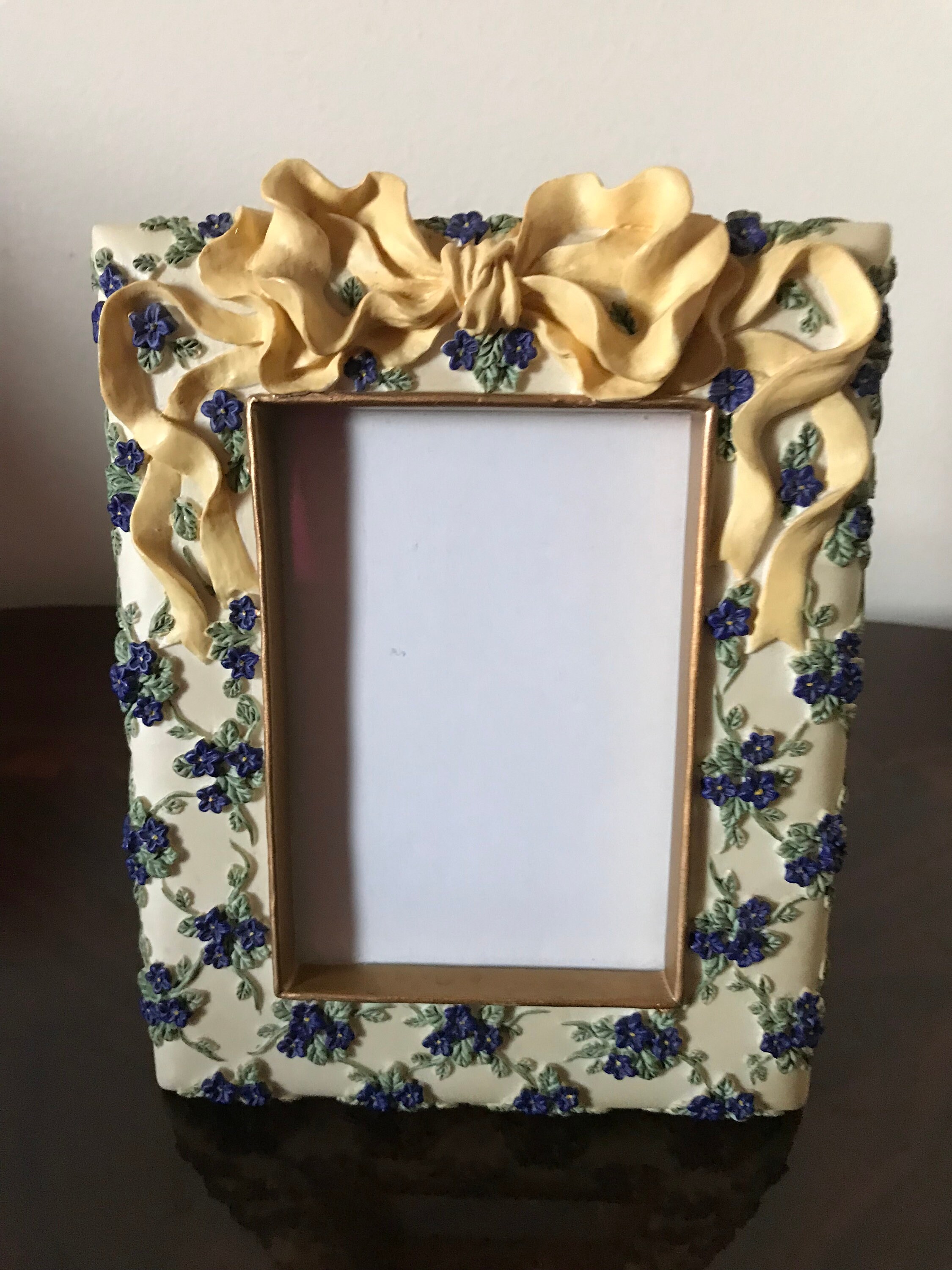 Beautiful Hand Painted Ceramic Picture Frame With Yellow - Etsy