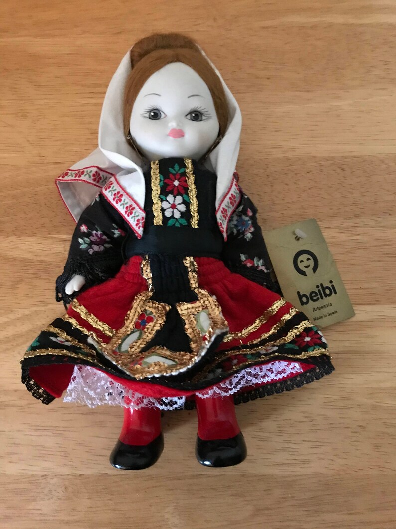 Vintage* Beibi Artesania Full Body Porcelain Doll. Made in Spain 9.5 ...