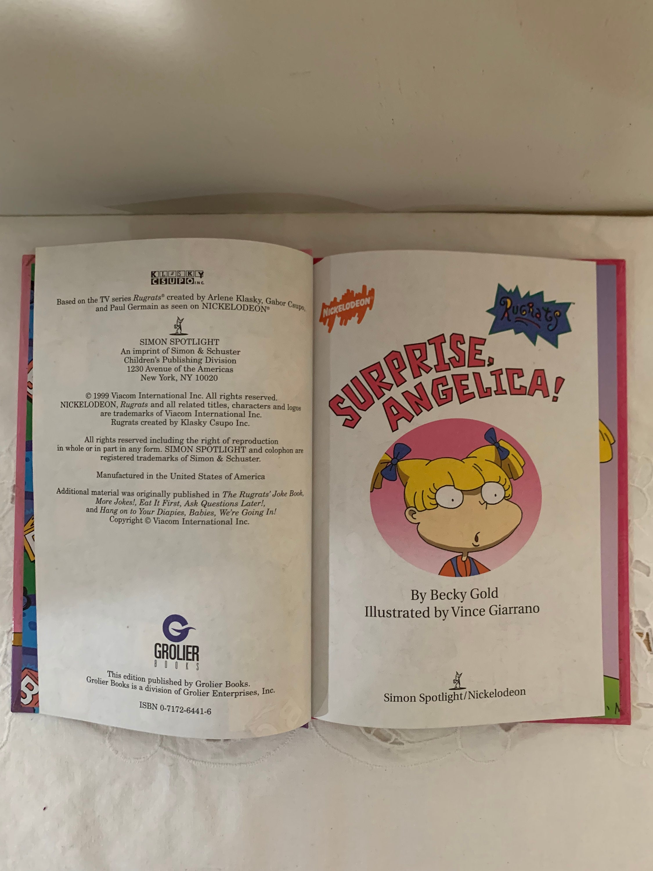 Nickelodeon Book Club* RUGRATS* SURPRISE ANGELICA* Hc. Book 1999 - Etsy