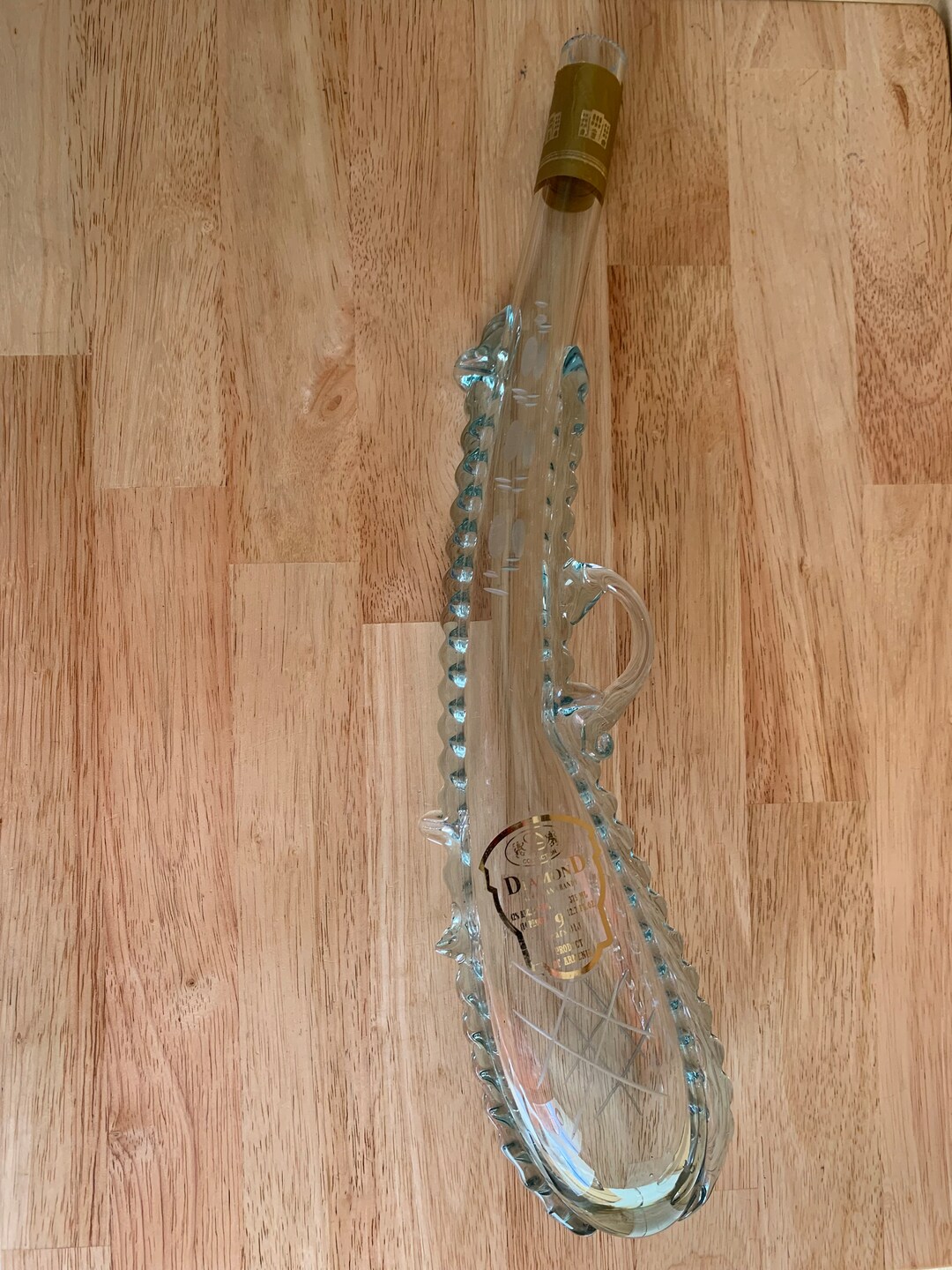 EMPTY *DIAMOND* Armenian Brandy*long Range* Gun Shaped Glass Bottle* 16 ...