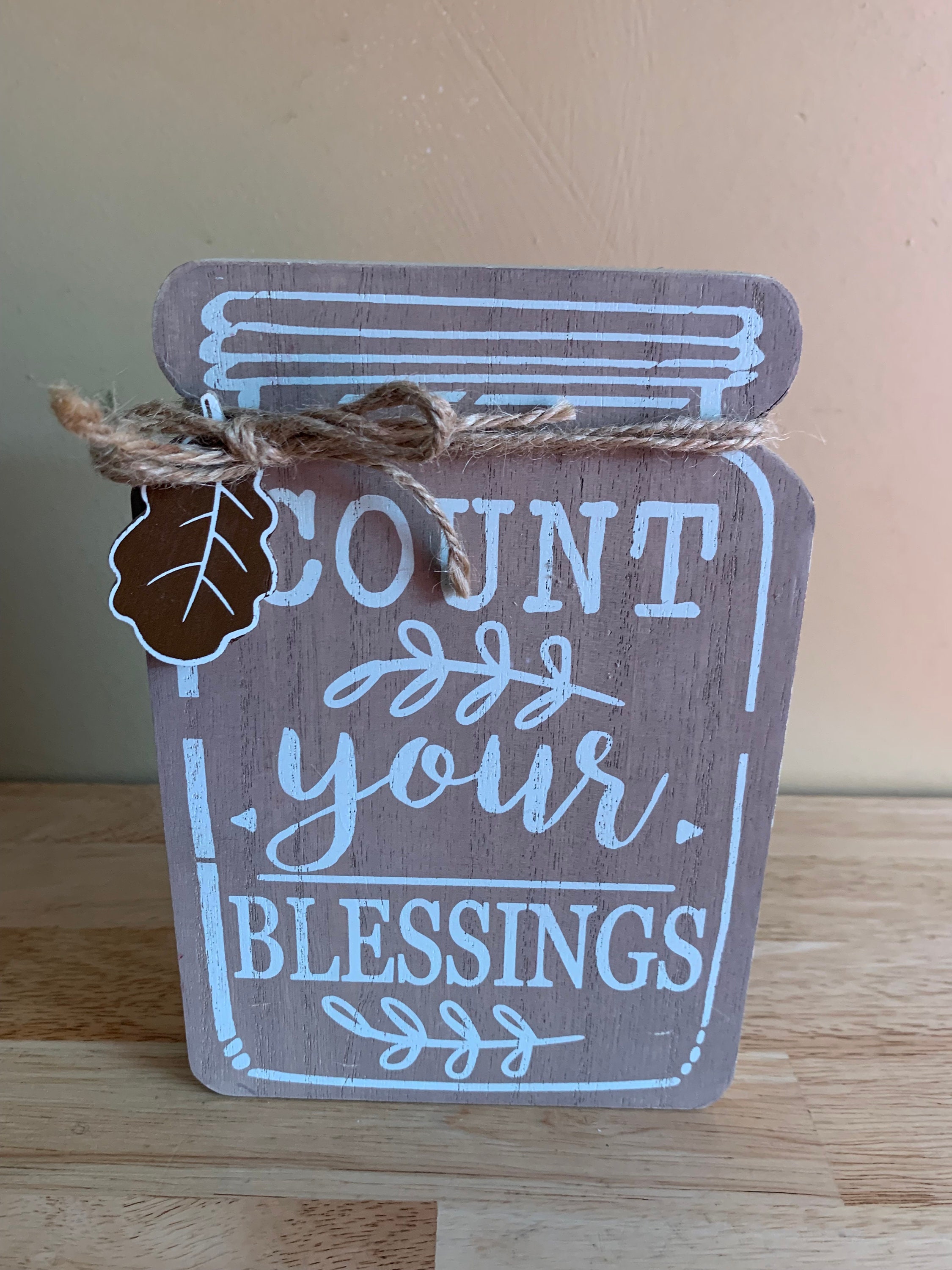 Mason Jar Shaped Wood Cut-out With Inscription COUNT YOUR - Etsy