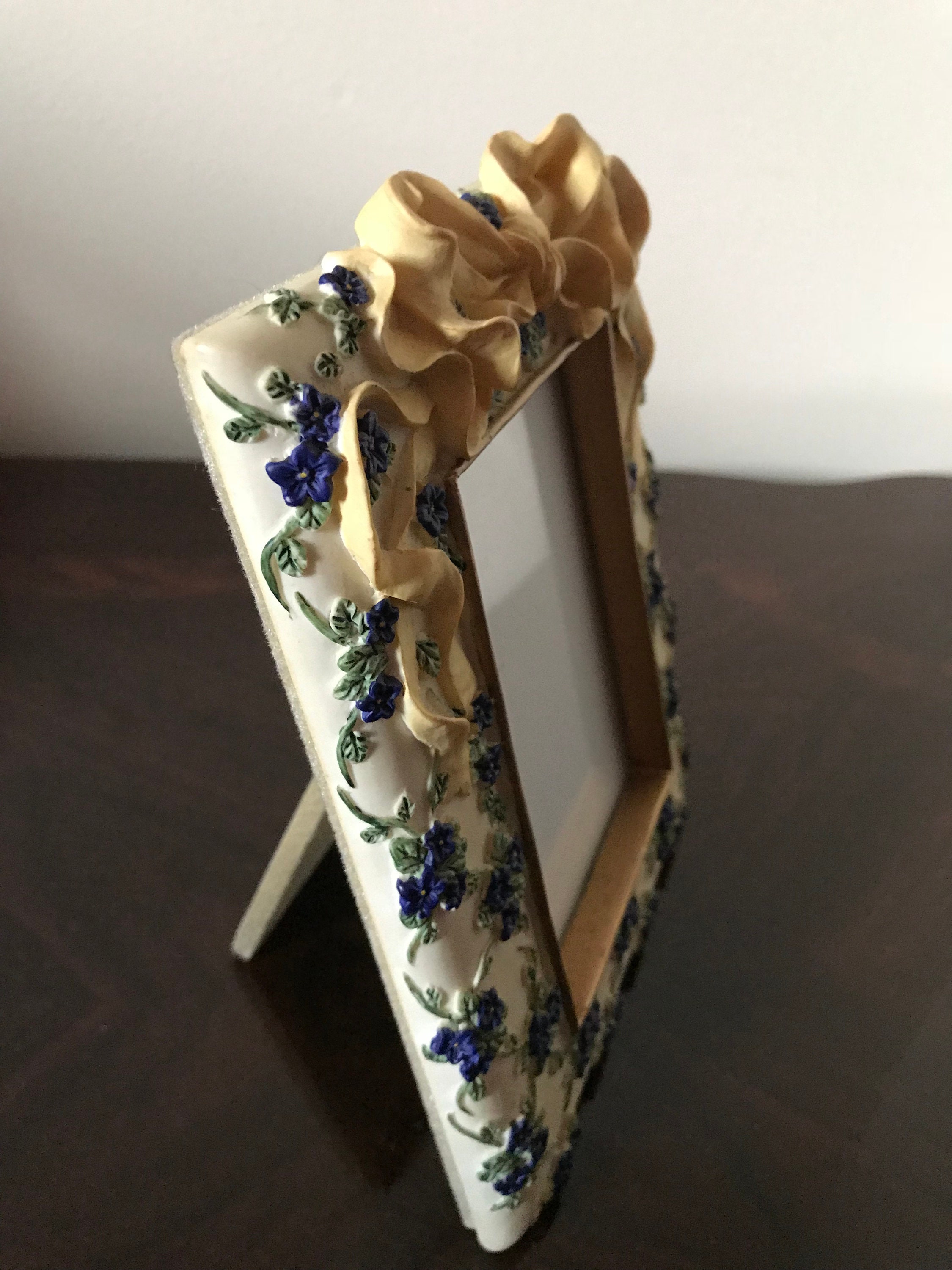 Beautiful Hand Painted Ceramic Picture Frame With Yellow - Etsy