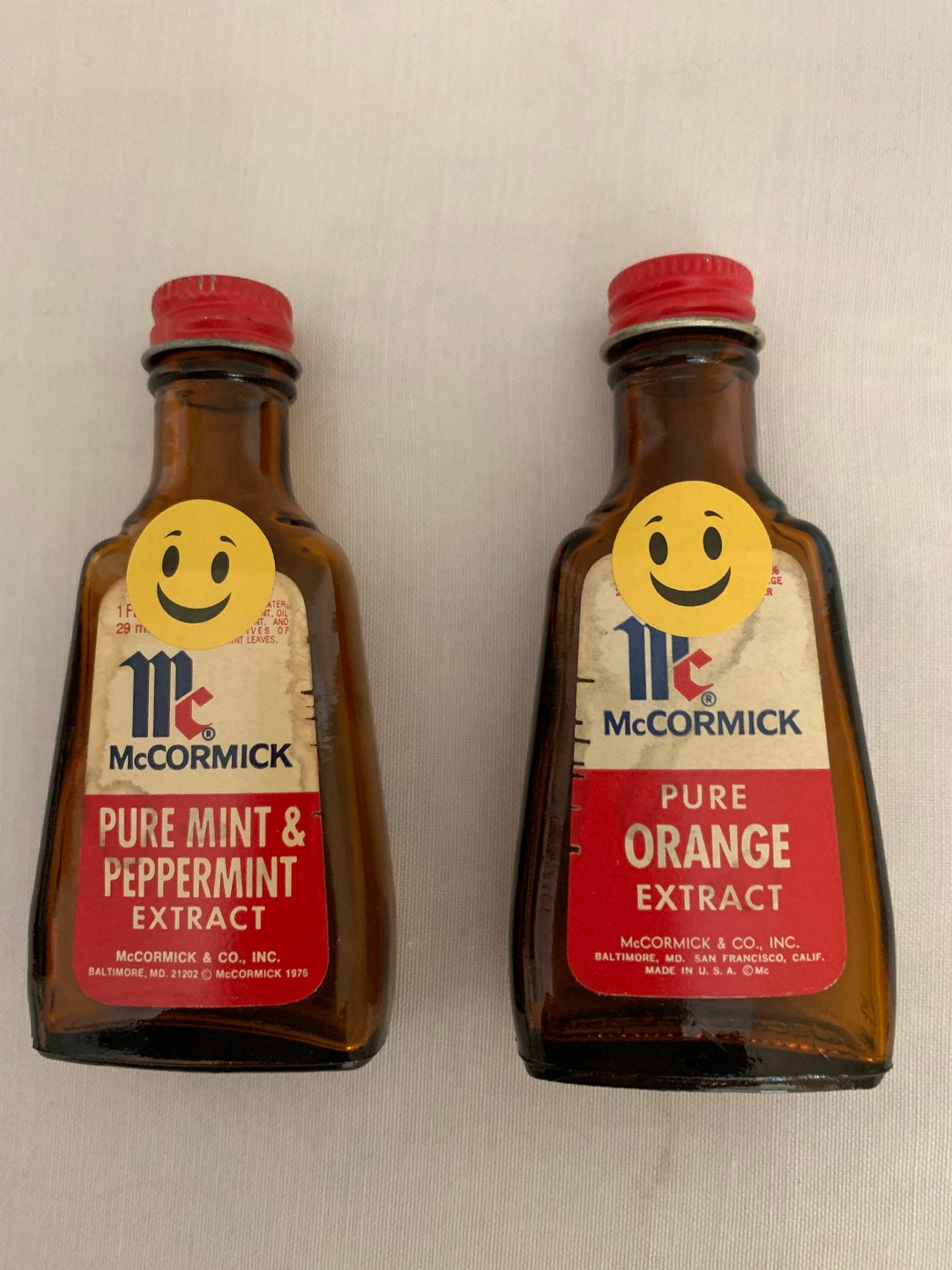 Vintage Pair of Mccormick Empty Extract Bottles - Etsy