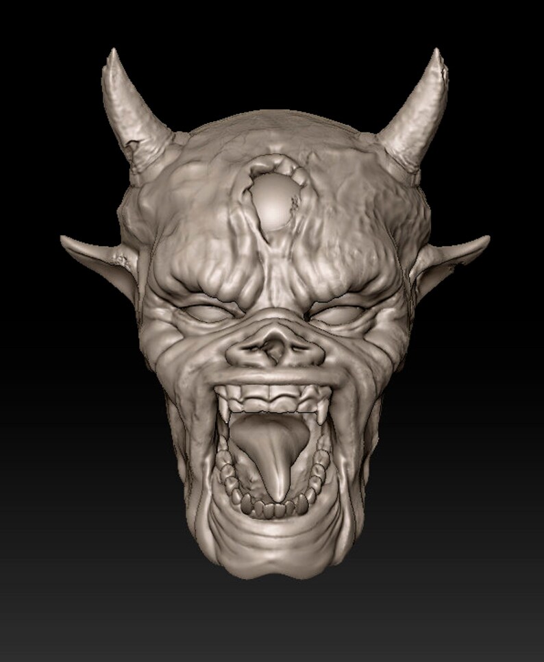 3D STL File Skull to Print. Not Physical. Digital File.devil - Etsy