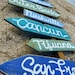 Oceanic Blue Rustic Custom Wood Signs , Signpost , Directional Sign ...