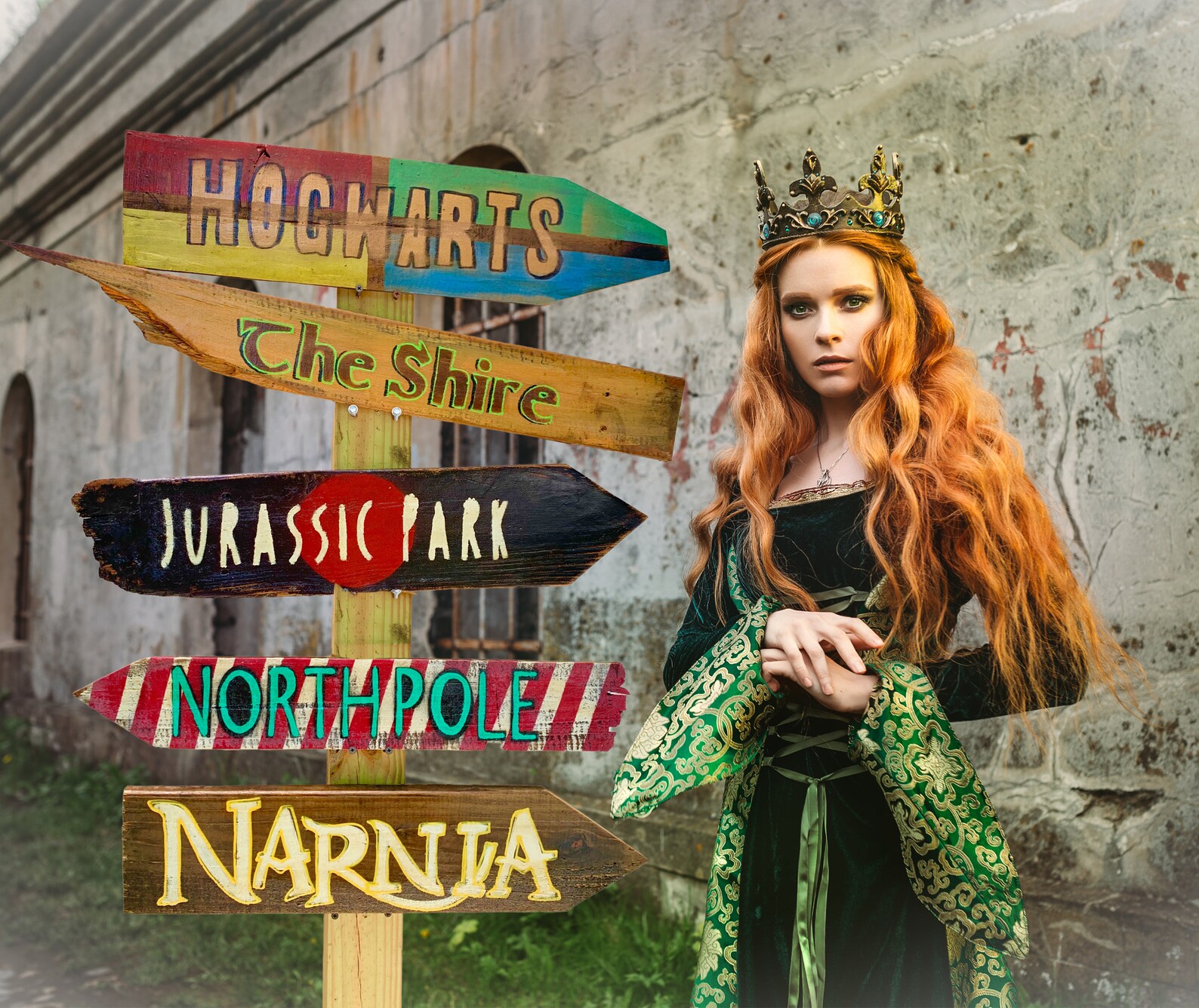 Fairy Tale Directional Destination Tiki Signs. Reading Nook. | Etsy