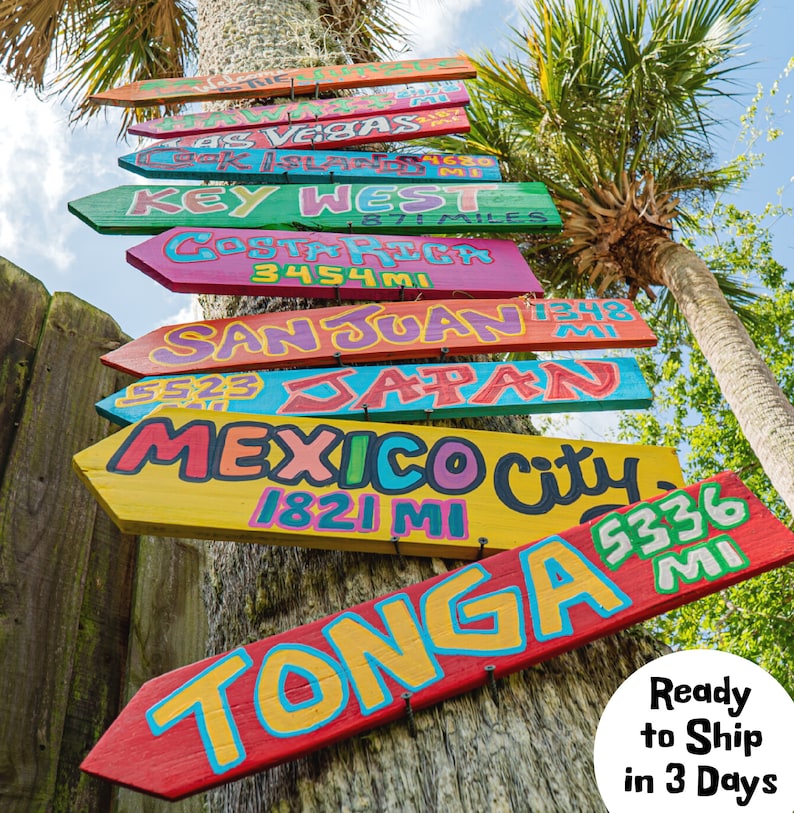 Tiki Signs for Bar Wood Arrow Gift Decor Wood Custom Sign - Etsy