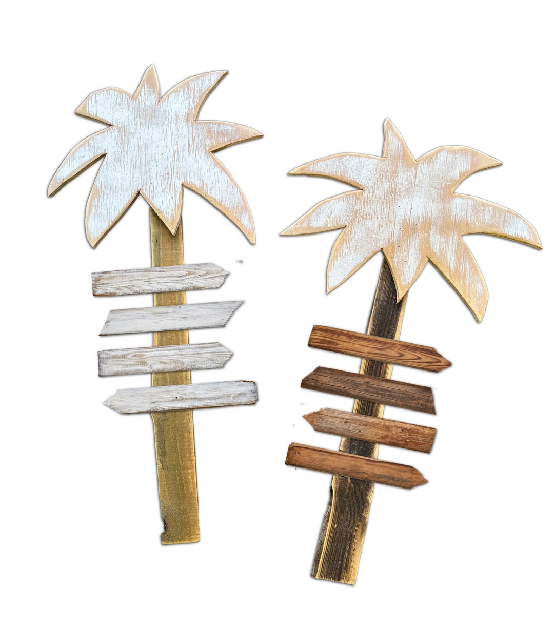 FARMHOUSE Palm Tree Beach Directional Sign Florida Beach Decor, Rustic ...