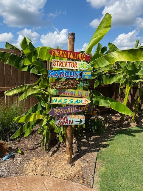 Set of 10 2 FREE Tiki Decor Directional Signs Tiki | Etsy