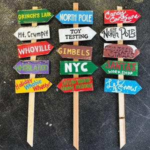 Grinchmas Porch Sign | Elf Directional Signs | Outdoor Chirstmas ...