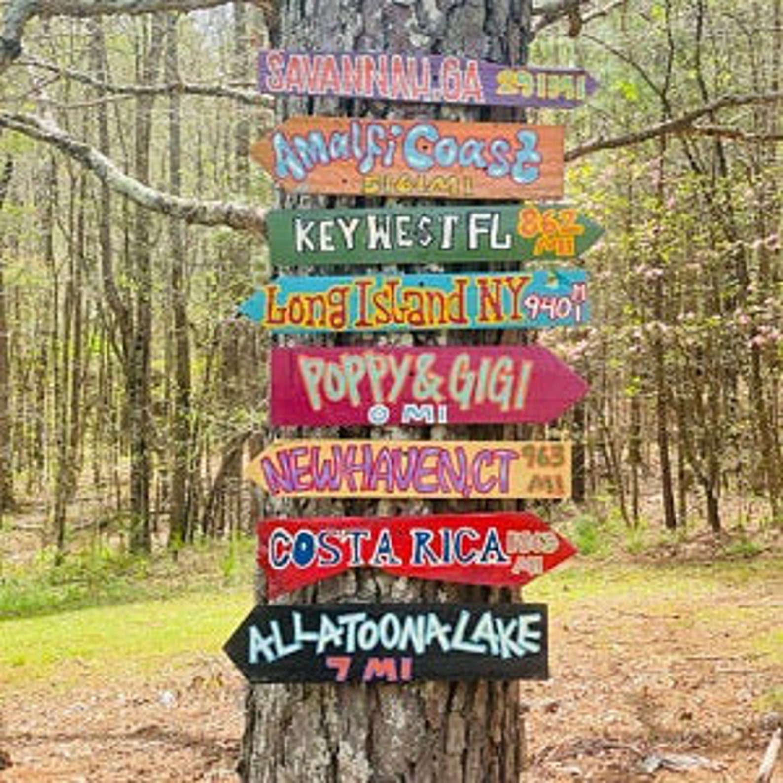 Directional Signs, Outdoor Travel Sign, Personalized Patio Pool Signs ...