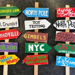 Grinchmas Porch Sign | Elf Directional Signs | Outdoor Chirstmas ...