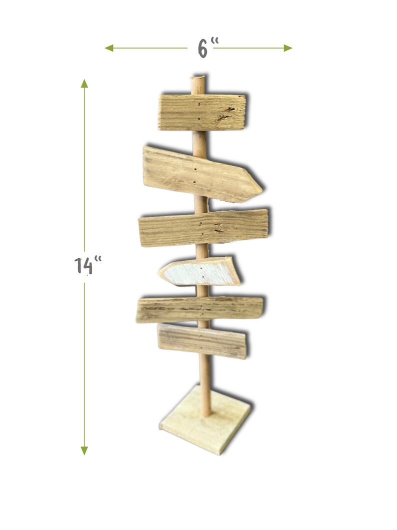 Small Directional Wood Sign Tiered Tray Decor - Mini Wood Signs ...