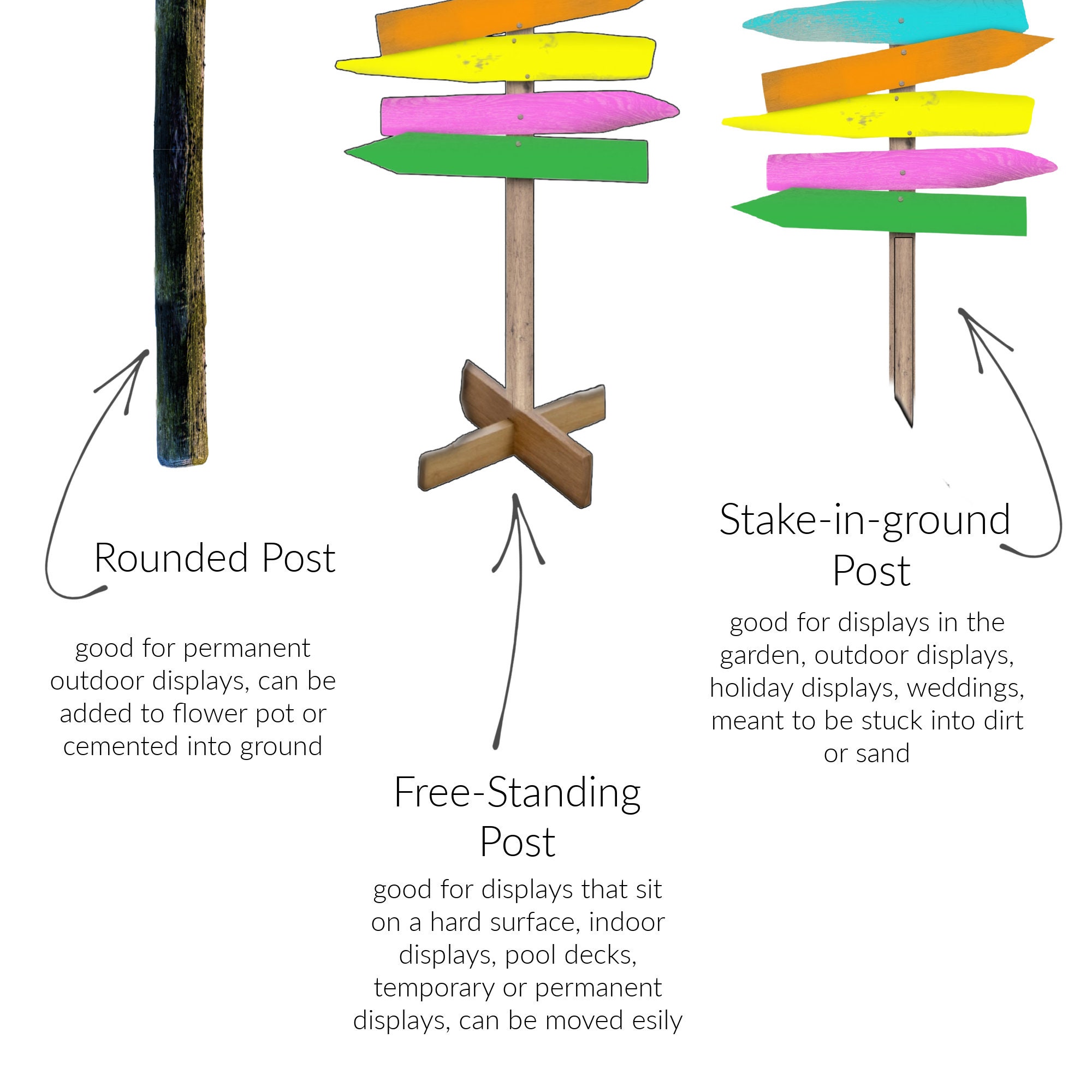 Oceanic Blue Rustic Custom Wood Signs , Signpost , Directional Sign ...